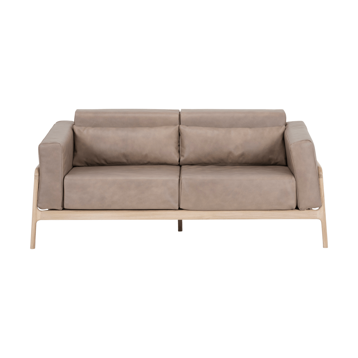 Fawn bed deep frame - Houten bed whitewash met cotton webbing white ...