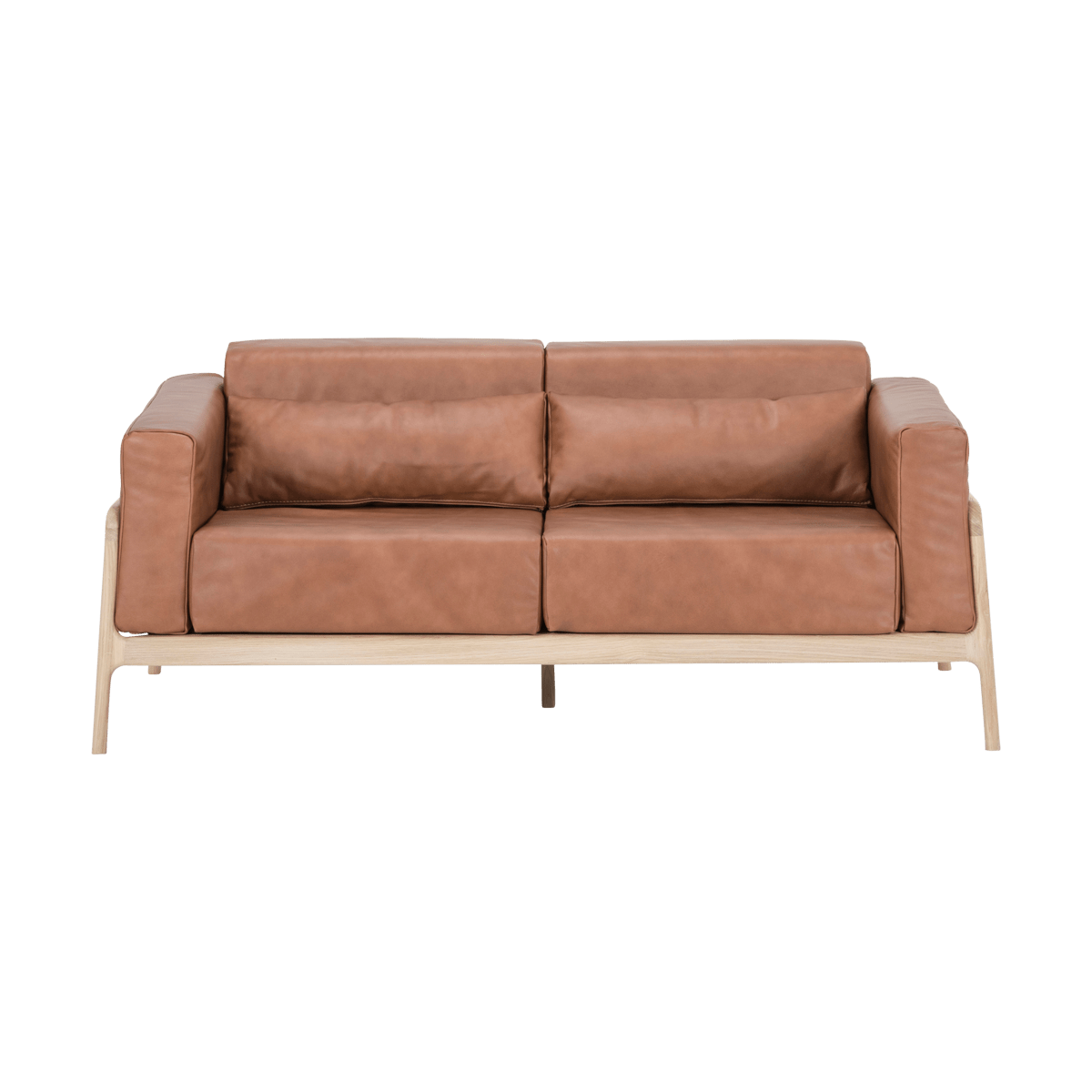 Fawn bed deep frame - Houten bed whitewash met cotton webbing white ...