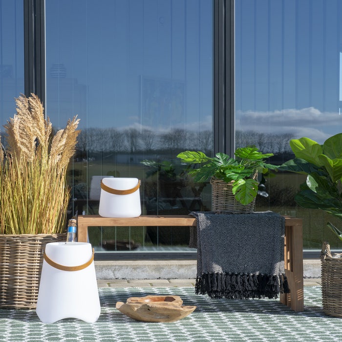 Huub tuin tafellamp kunststof - wit | Gewoonstijl