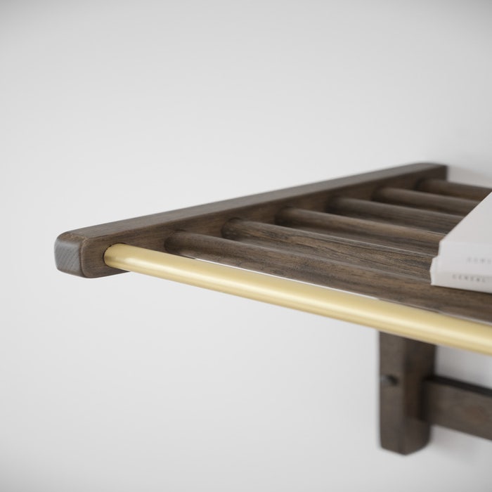 Inverness houten kapstok donker eiken - 45 x 32 cm | Gewoonstijl