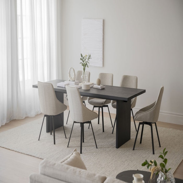 Emmett houten eettafel donker eiken - 240 x 95 cm | Gewoonstijl