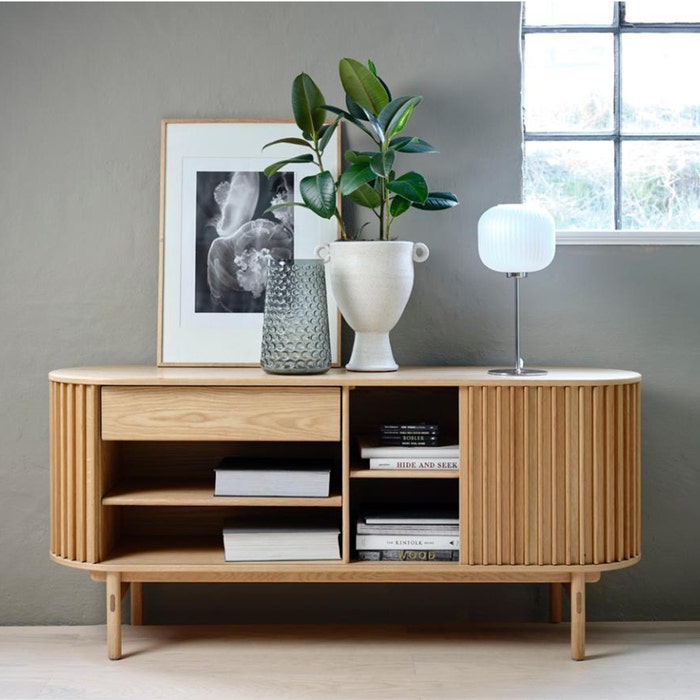 Kjeld houten sideboard naturel - 160 x 45 cm | Gewoonstijl