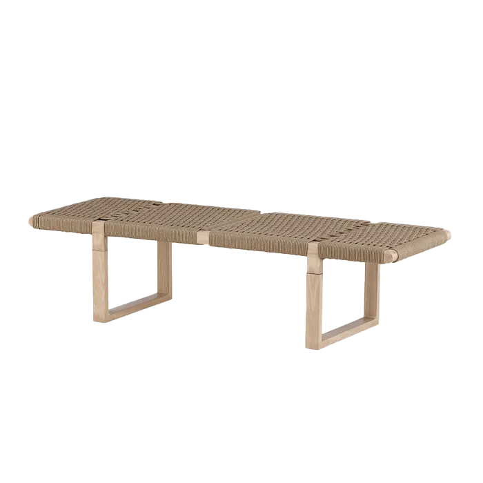 Jukka metalen bankje naturel - 140 x 36 cm | Gewoonstijl