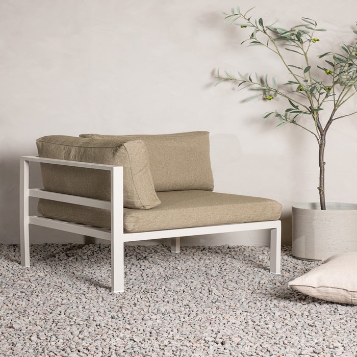 Milena modulair loungeset hoekelement beige - 74 x 74 cm | Gewoonstijl