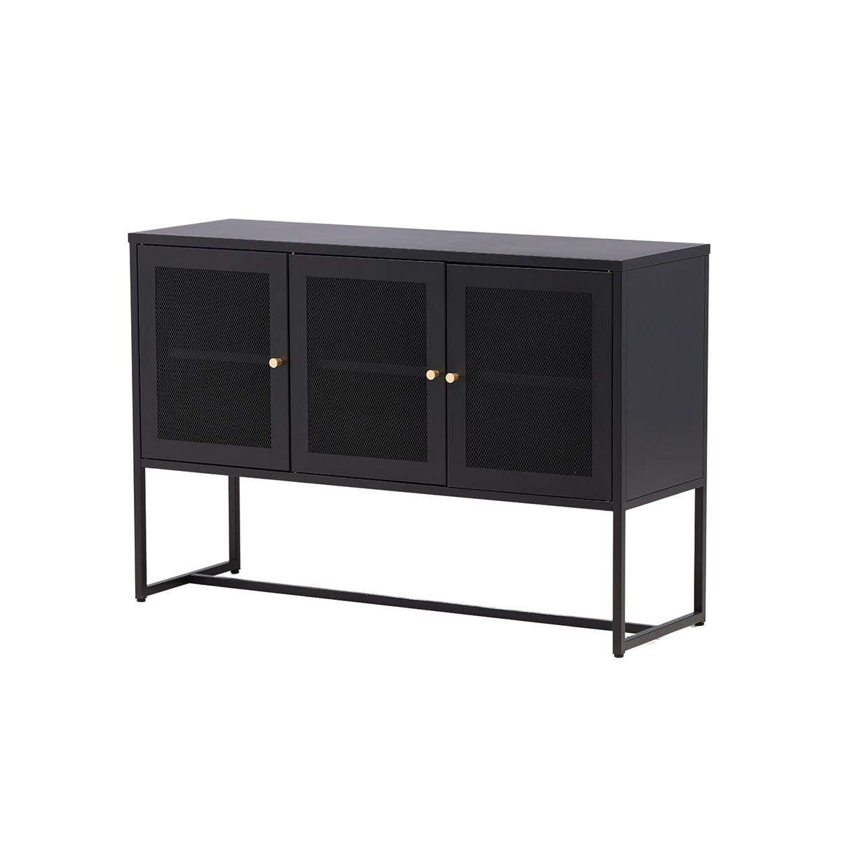 Sita metalen dressoir zwart - 120 x 80 cm | Gewoonstijl
