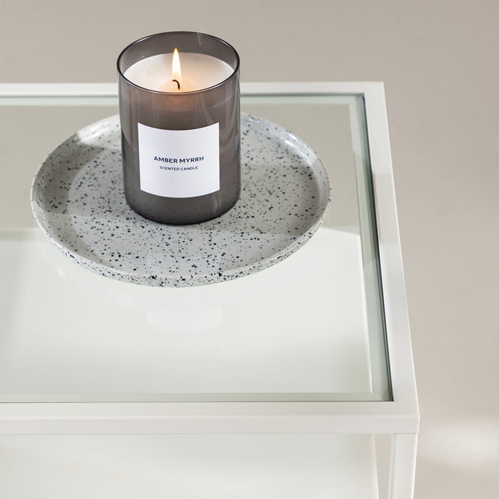 Dinand metalen bijzettafel wit - 40 x 40 cm | Gewoonstijl