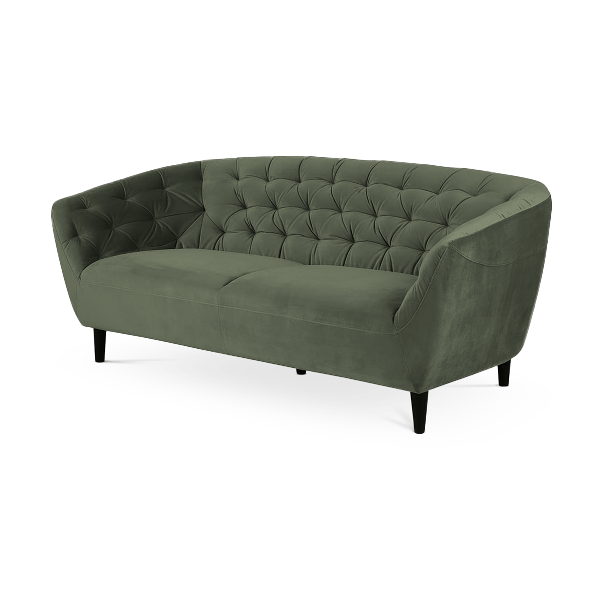 Kaat 3 zits bank donkergroen | Gewoonstijl