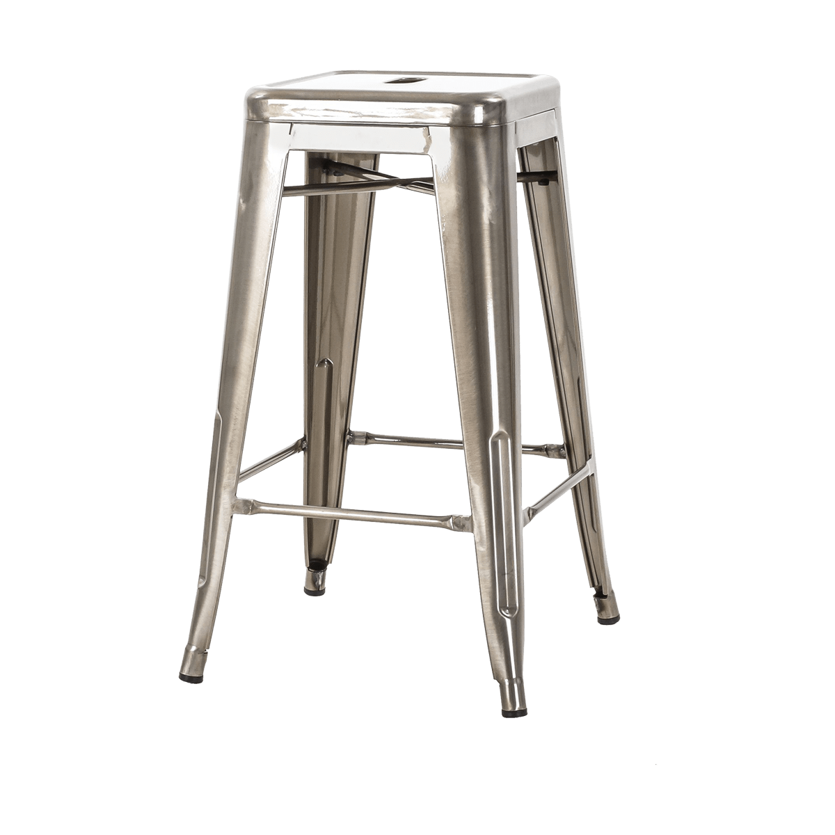 Metalen barkruk mat zwart - 65 cm | Gewoonstijl