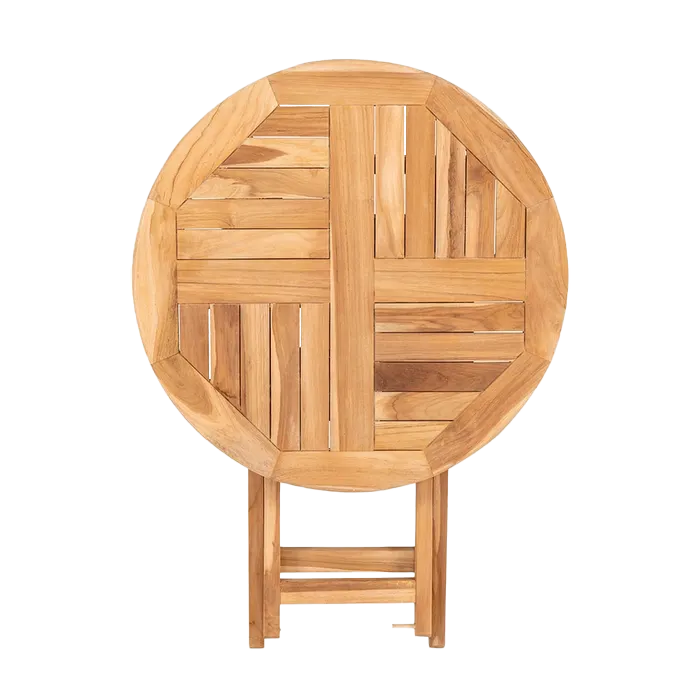 Jane inklapbare houten tuintafel - Ø 70 x 75 cm | Gewoonstijl