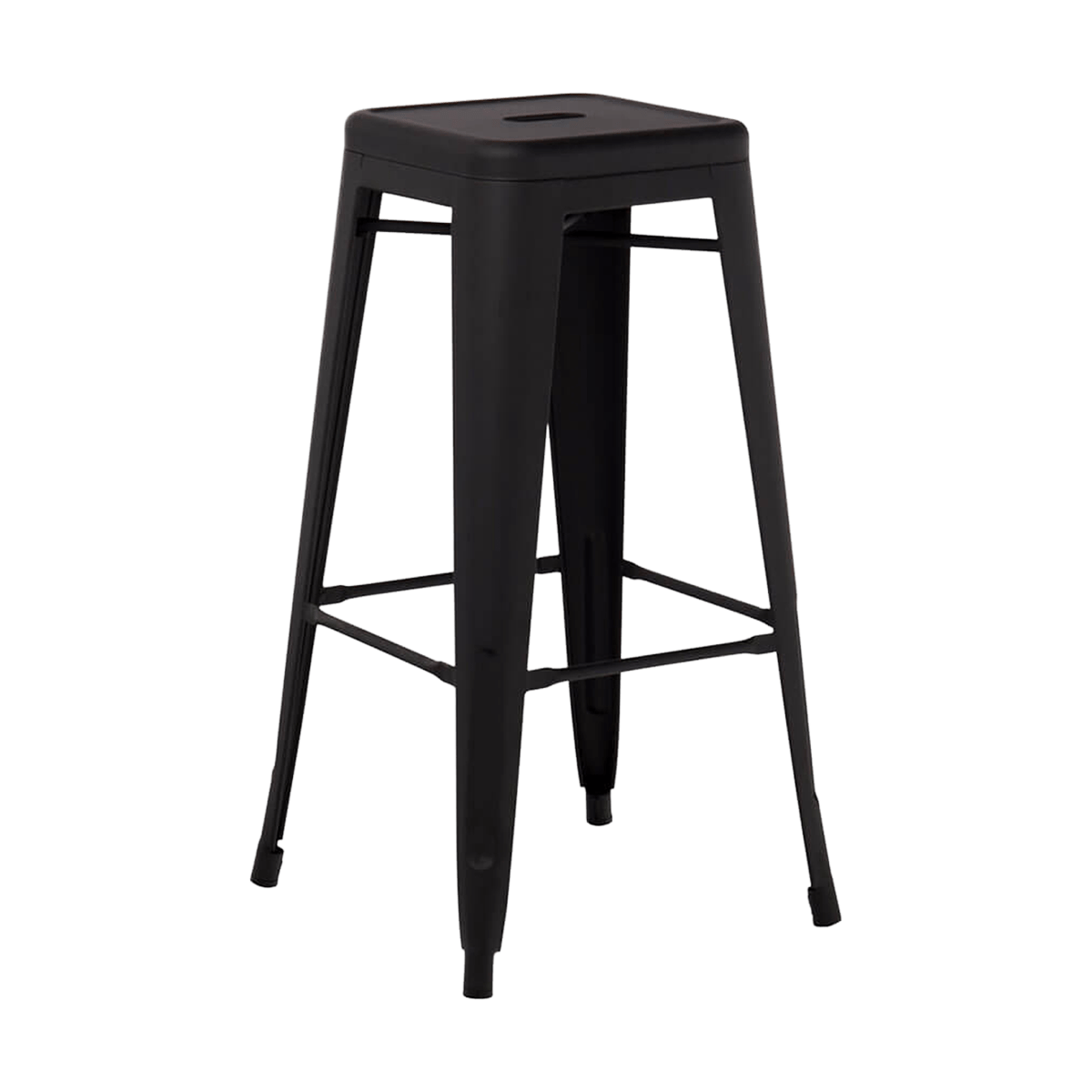 Metalen barkruk mat zwart - 65 cm | Gewoonstijl