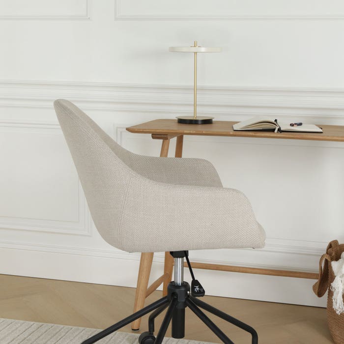 Nout-Mae bureaustoel beige - zwart | Gewoonstijl